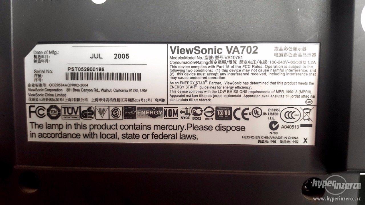 LCD monitor ViewSonic VA702 - bazar - Hyperinzerce.cz