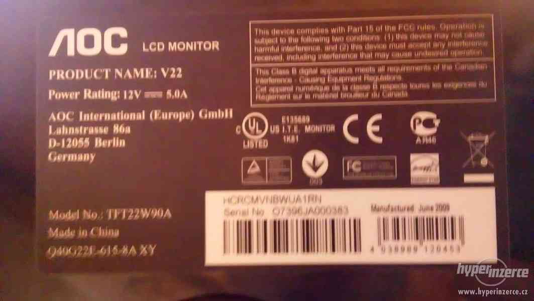 Monitor AOC V22 Verfino - bazar - Hyperinzerce.cz