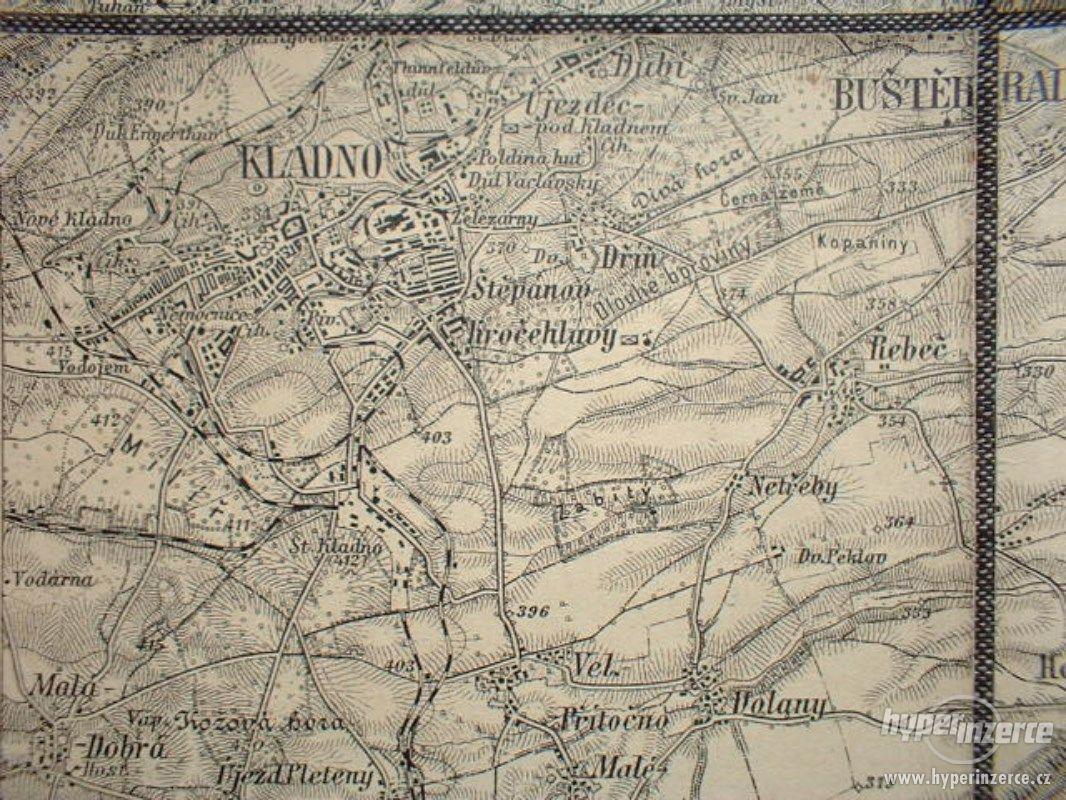 Mapa Prahy a okolí 20 léta 20 století - bazar - Hyperinzerce.cz