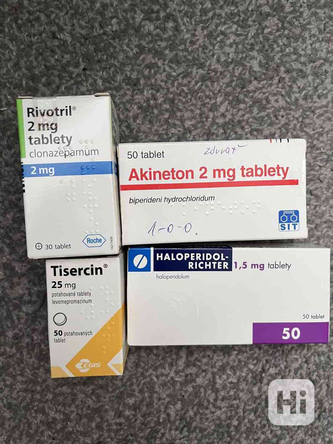 Rivotril, Tisercin, Haloperidol richter, Akineton - bazar - Hyperinzerce.cz