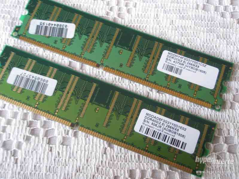 Paměť RAM DDR2 512MB 2 kusy ( = 1GB ) - bazar - Hyperinzerce.cz