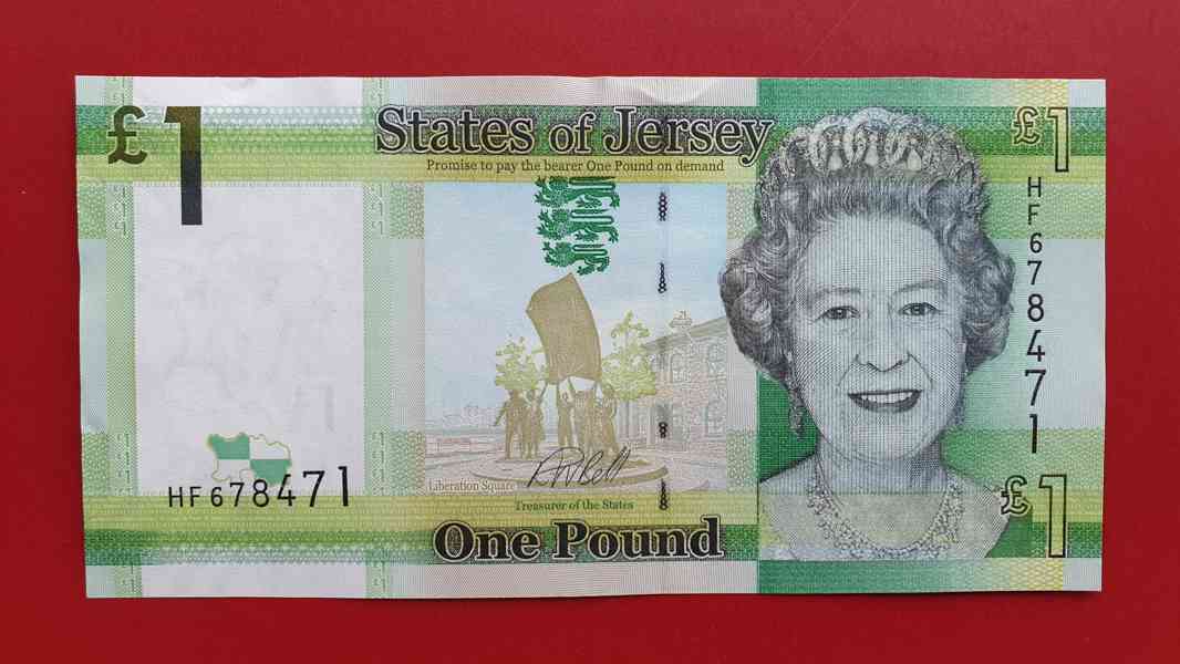 Bankovka JERSEY 1 Libra rok 2010 NOVÁ - bazar - Hyperinzerce.cz