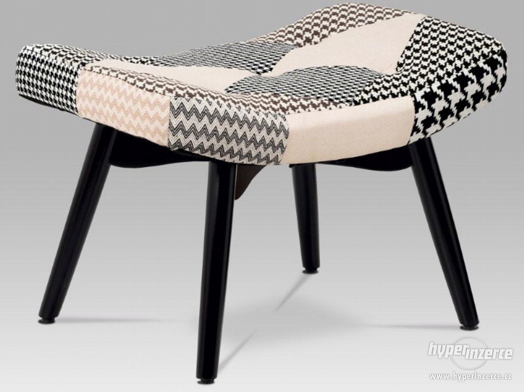 Designový taburet patchwork - bazar - Hyperinzerce.cz