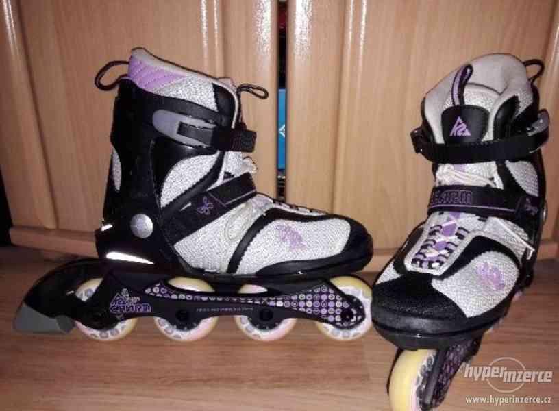 kolečkové roztahovací brusle K2 - vel.35-40 - bazar - Hyperinzerce.cz