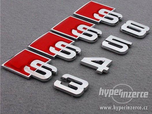 NOVE Znaky kufru Audi S3 S4 S5 S6 S8 S-line NOVE - bazar - Hyperinzerce.cz