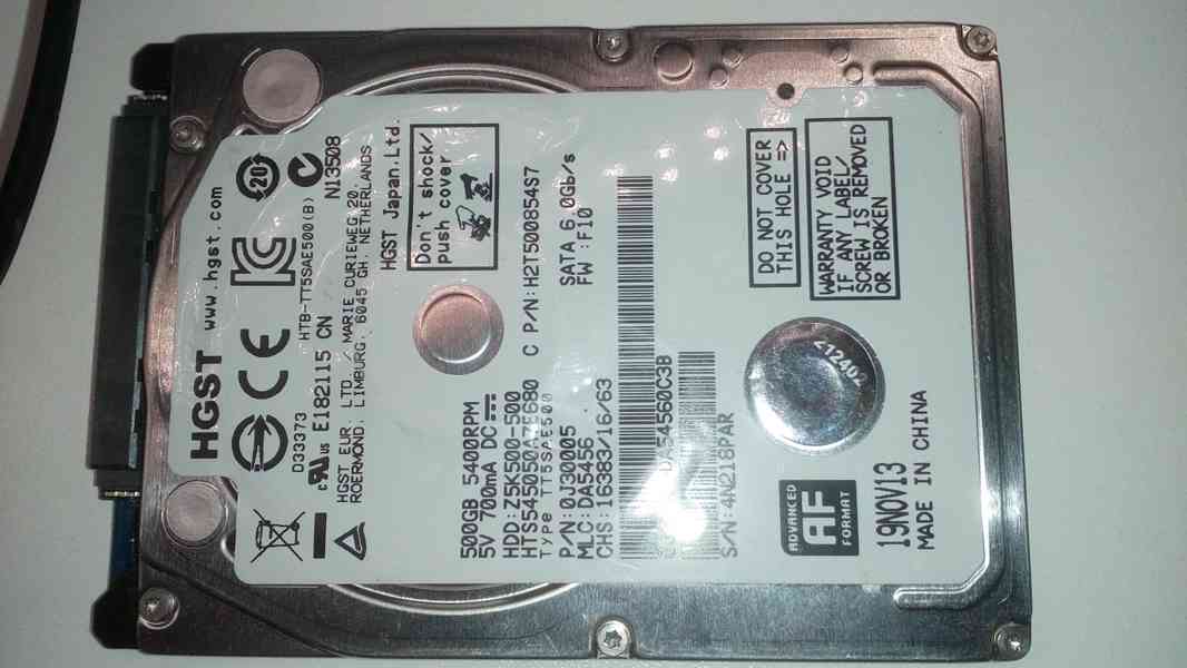 hdd sata 2,5" 500gb - bazar - Hyperinzerce.cz