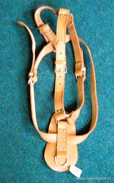 Prodám postroj pro psa - kožený, nový - bazar - Hyperinzerce.cz