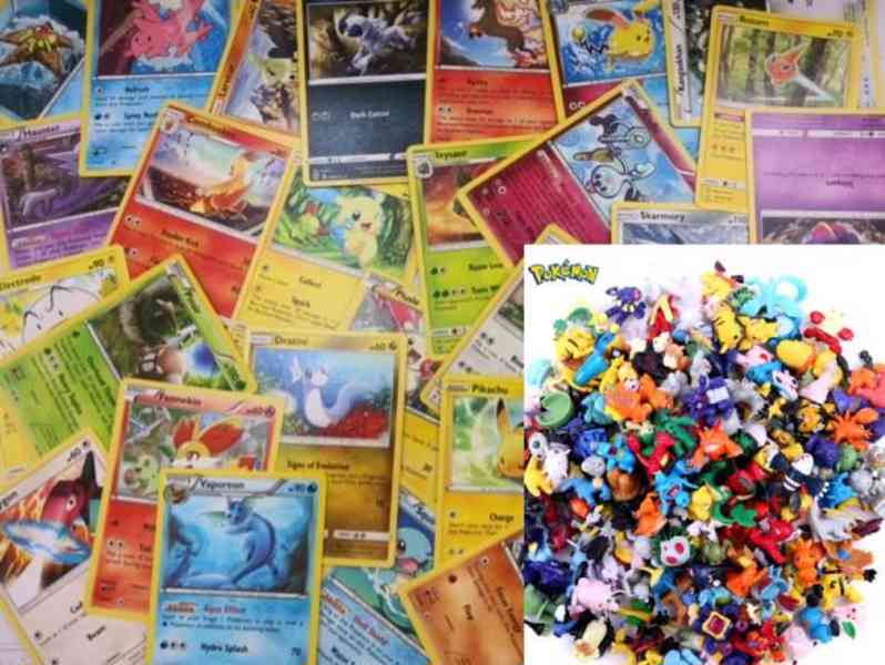 Pokémon 100 karet + figurka - bazar - Hyperinzerce.cz