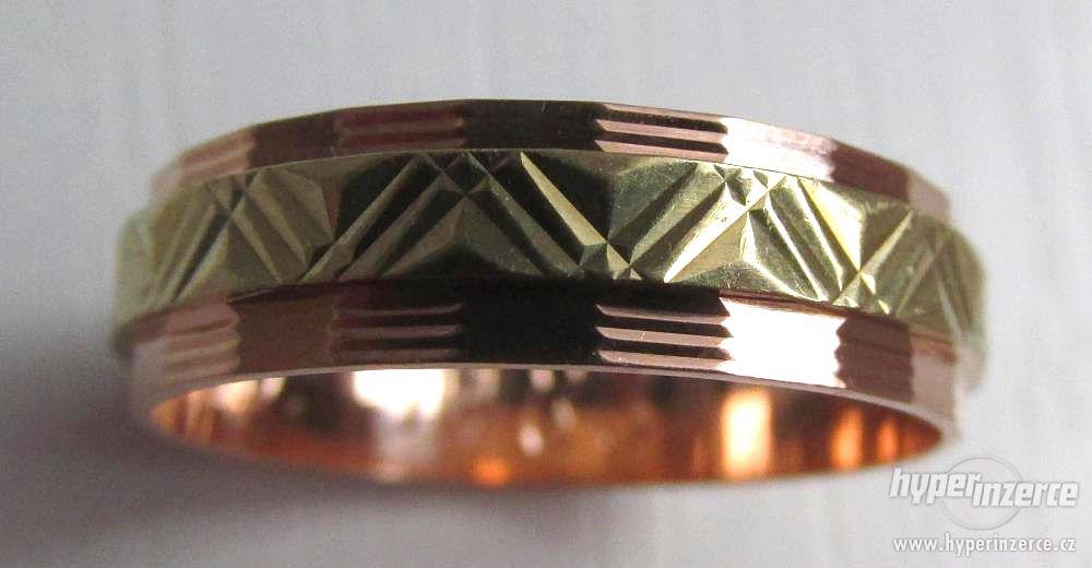 SNUBNÍ PRSTENY ZE DVOU ZLAT - bazar - Hyperinzerce.cz