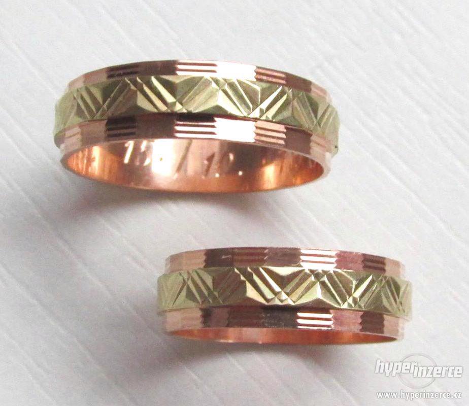 SNUBNÍ PRSTENY ZE DVOU ZLAT - bazar - Hyperinzerce.cz