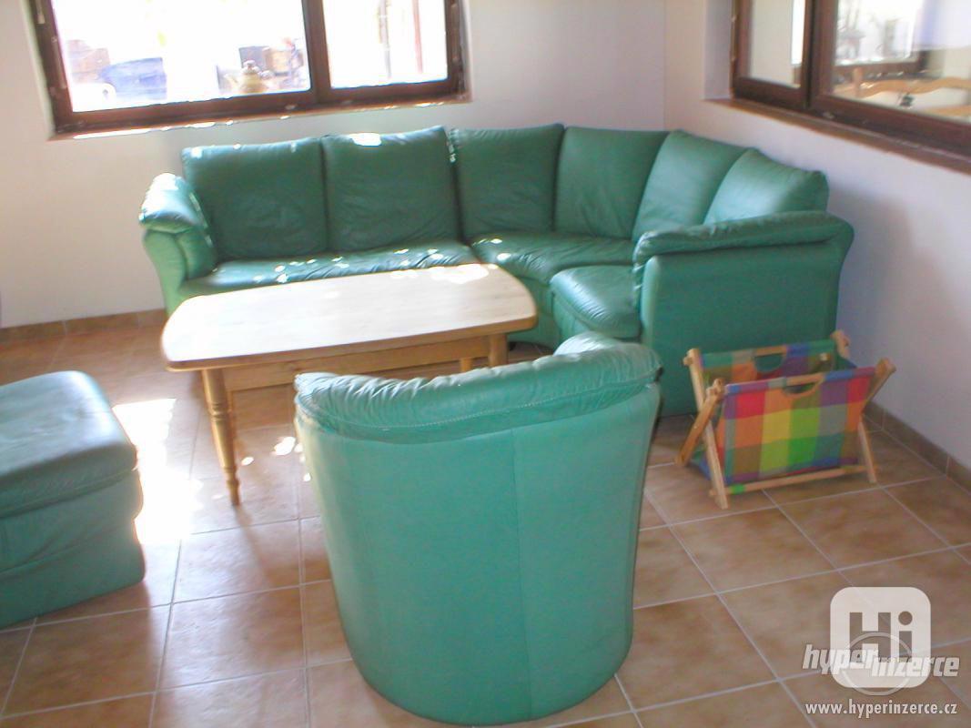 Kožená moderní rohová sedačka - bazar - Hyperinzerce.cz