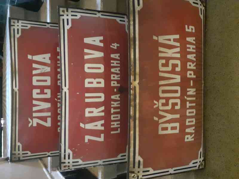 Domovní smaltované cedule - bazar - Hyperinzerce.cz