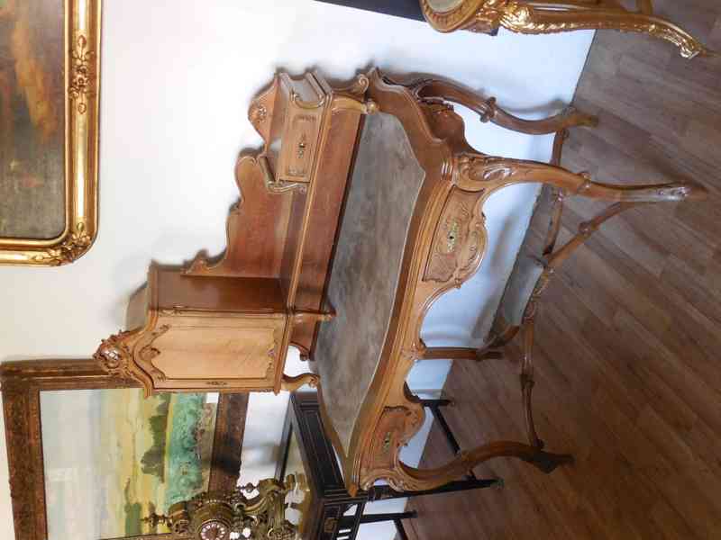 Starožitný psací stůl baroko rokoko - bazar - Hyperinzerce.cz