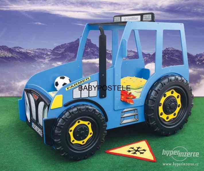 Dětská postel TRAKTOR - modrý - bazar - Hyperinzerce.cz