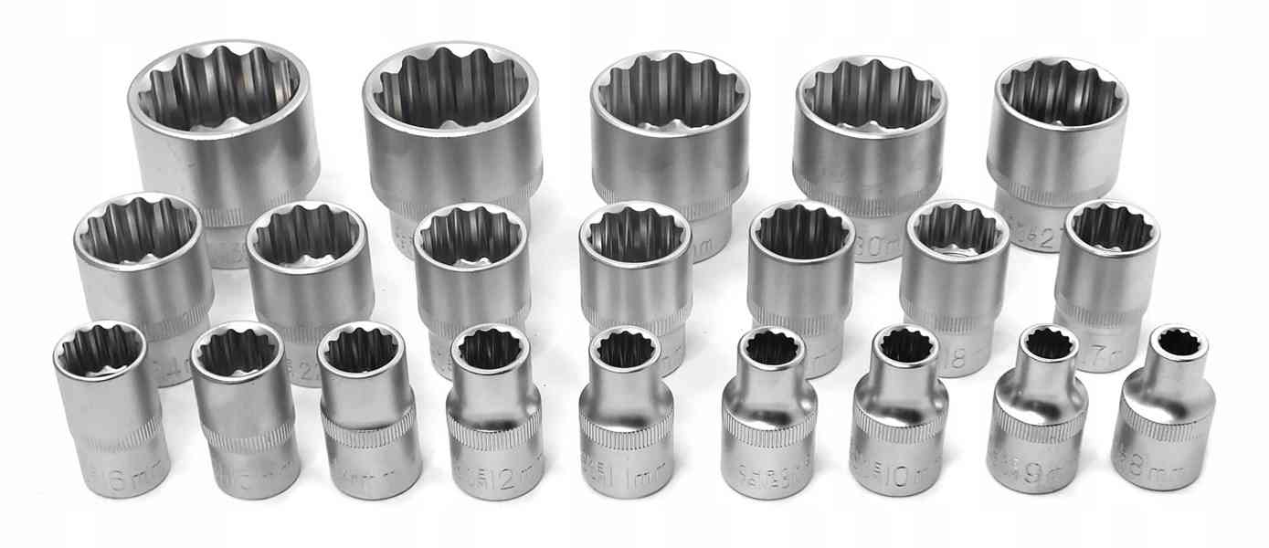 gola sada klíče hlavice ořechy 12 hran 8-36 mm 21ks - bazar ...