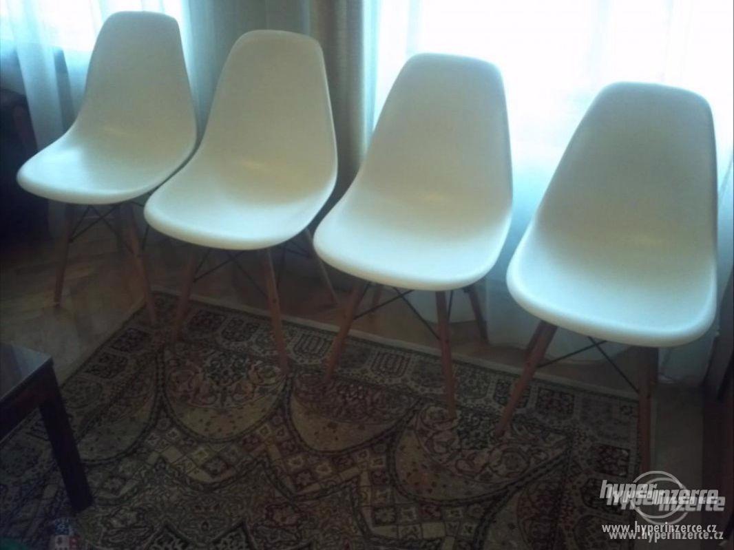 Nové designové retro židle - 4 ks, doprava zdarma - bazar - Hyperinzerce.cz