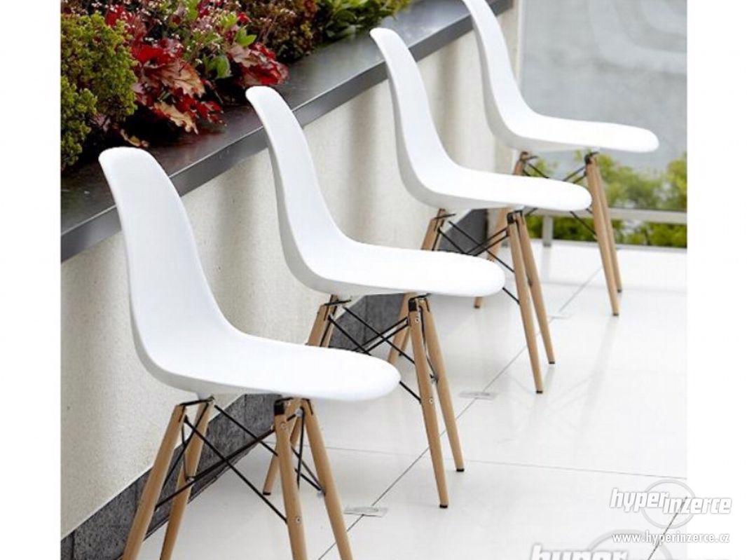 Nové designové retro židle - 4 ks, doprava zdarma - bazar - Hyperinzerce.cz