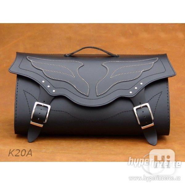Kožený kufr - válec na chopper 52cm typ 20B,20C RSA - bazar ...