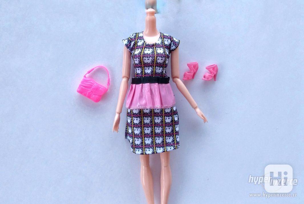 NOVÉ! Set pro panenku Barbie, eleg. šaty + boty + kabelka - bazar ...