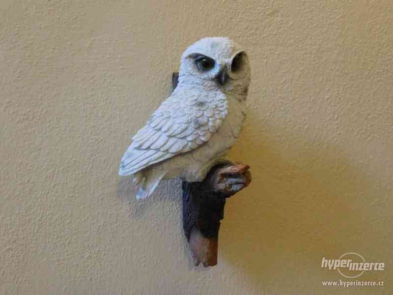 Sova sněžná - nástěnná soška - bazar - Hyperinzerce.cz