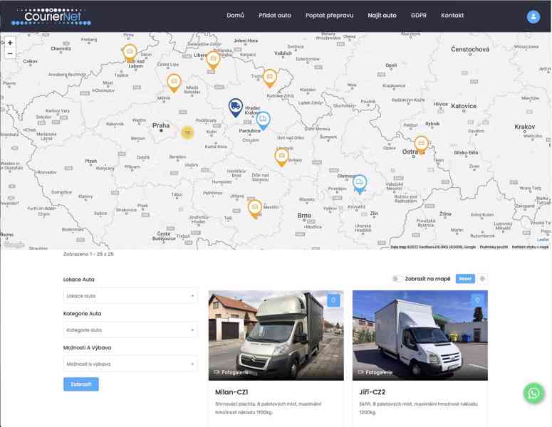 CourierNet - nová přepravní a kurýrní síť - bazar - Hyperinzerce.cz