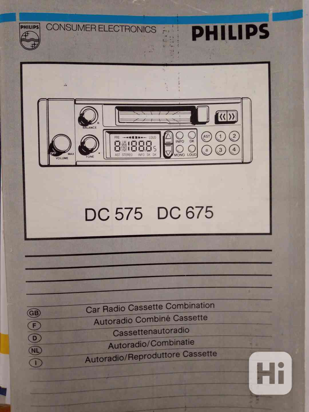 Autorádio Philips DC 575/675 - bazar - Hyperinzerce.cz