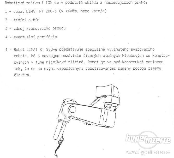 svařovací robot Limat RT 280-6 - bazar - Hyperinzerce.cz