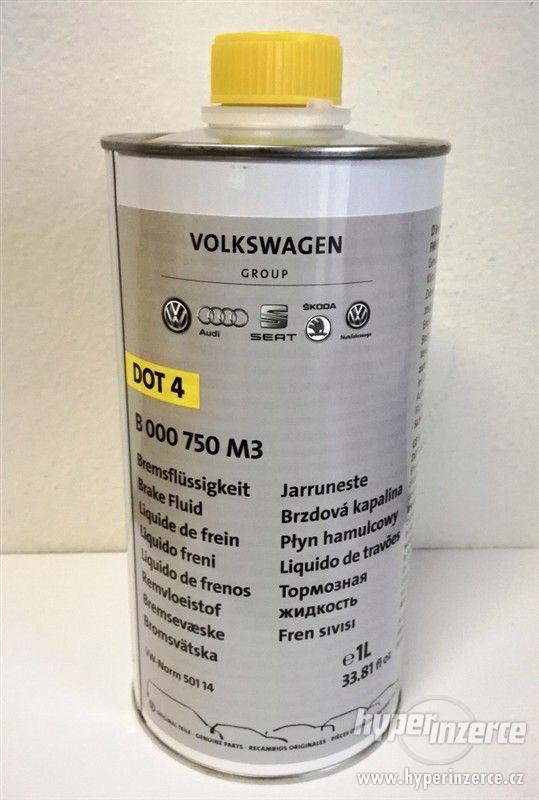 Brzdová kapalina DOT4 1Litr VW, Škoda, Audi, Seat ABS + ESP - bazar ...