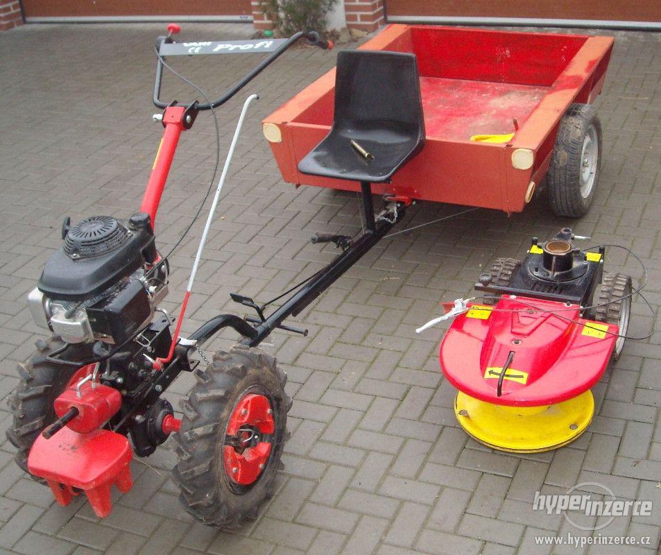 Malotraktor VARI HONDA + valník + bubnová sekačka - bazar - Hyperinzerce.cz