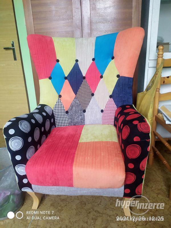 Patchwork křeslo - bazar - Hyperinzerce.cz