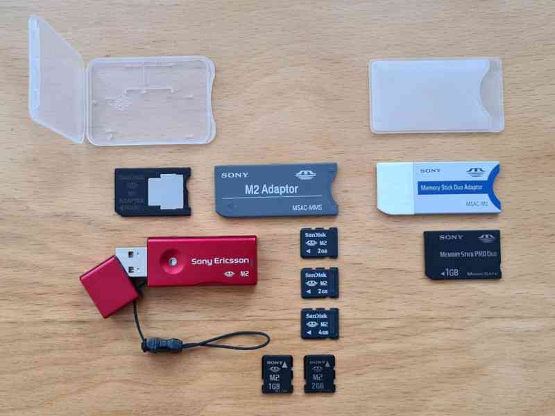 Paměťové karty Memory Stick Duo a Micro (M2) + redukce - bazar ...