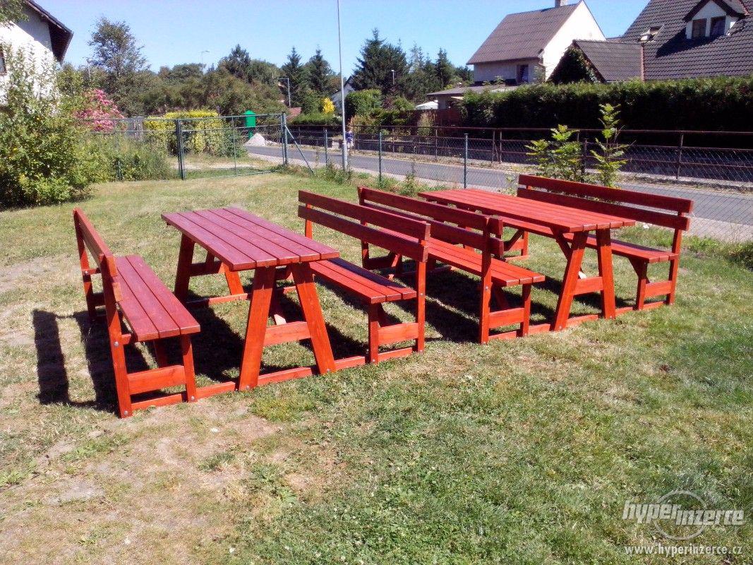 Pivní sestava , pivní set s opěradlem - bazar - Hyperinzerce.cz