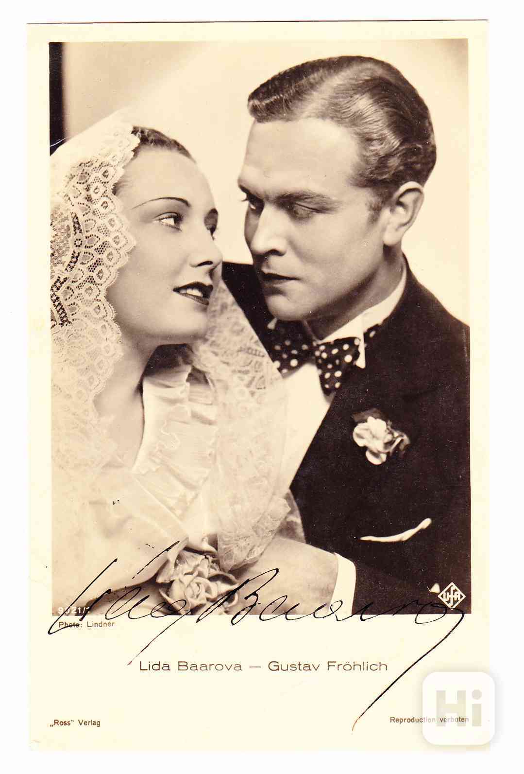 Lída Baarová - propagační portrét s autogramem - bazar - Hyperinzerce.cz