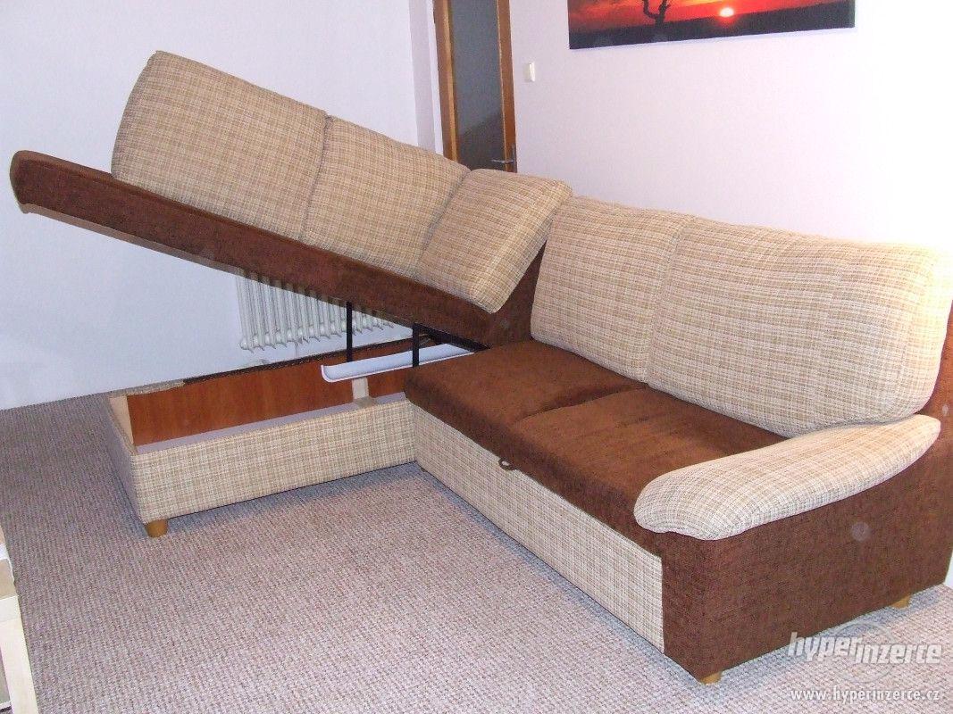 Rohová rozkládací sedačka - bazar - Hyperinzerce.cz