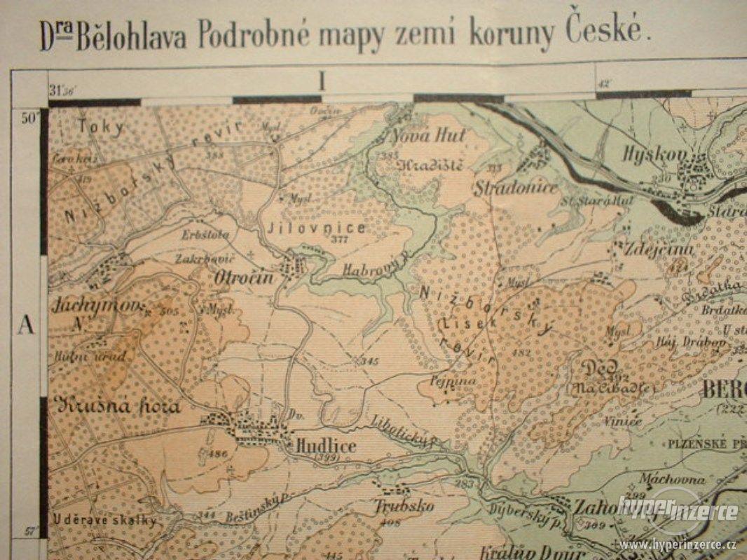 Podrobná mapa okolí Berouna a Prahy - bazar - Hyperinzerce.cz