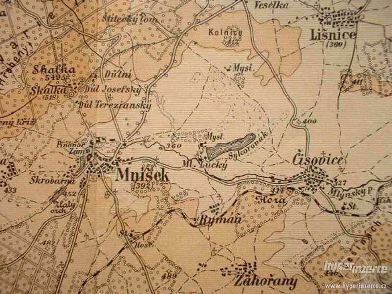 Podrobná mapa okolí Berouna a Prahy - bazar - Hyperinzerce.cz