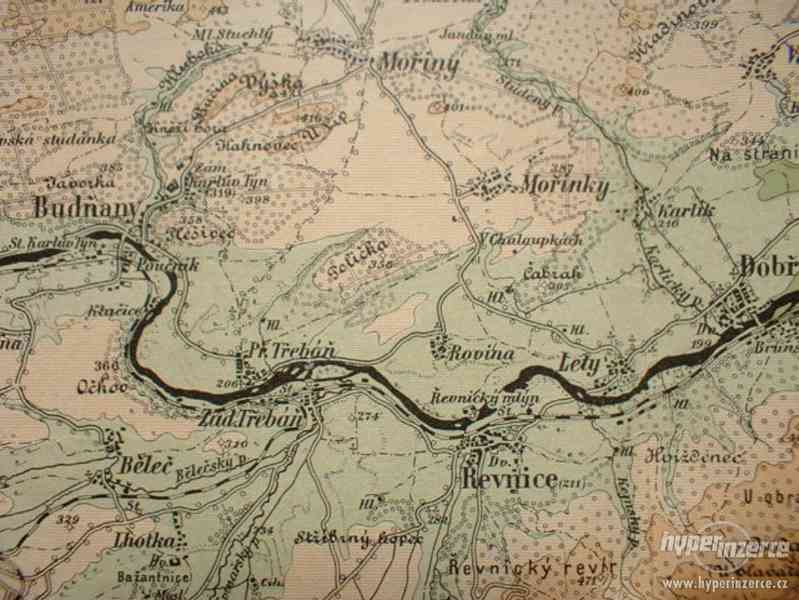 Podrobná mapa okolí Berouna a Prahy - bazar - Hyperinzerce.cz