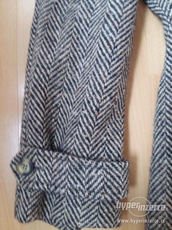 irský luxusní vlněný damský tvídový kabát 42 zimní - bazar ...