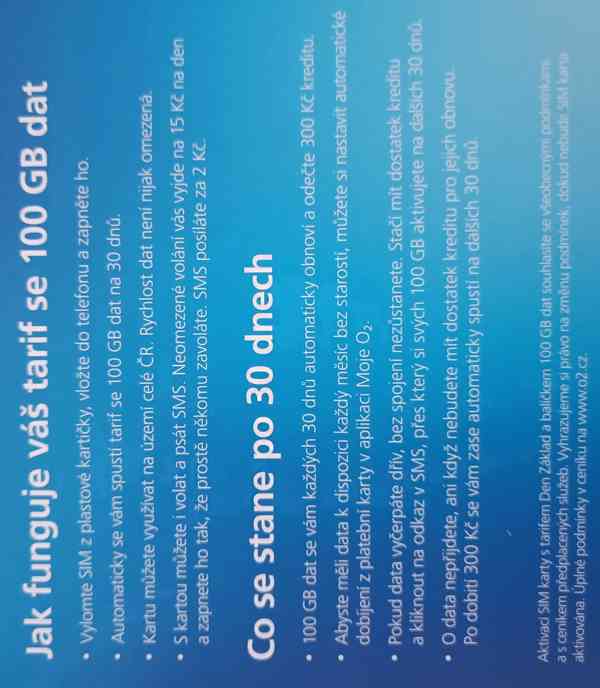 SIM karta DATAMANIE 5G 100 GB - bazar - Hyperinzerce.cz