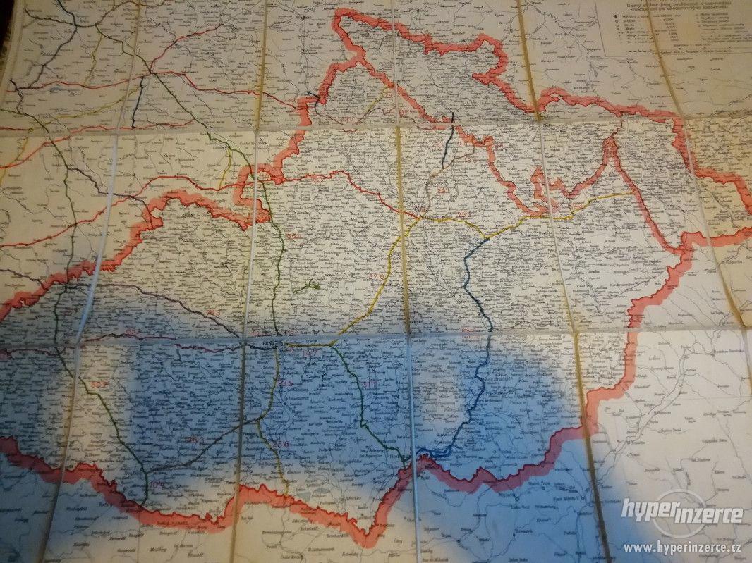 Silniční mapa Moravy a Slezska 1936 - bazar - Hyperinzerce.cz