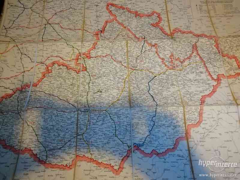 Silniční mapa Moravy a Slezska 1936 - bazar - Hyperinzerce.cz