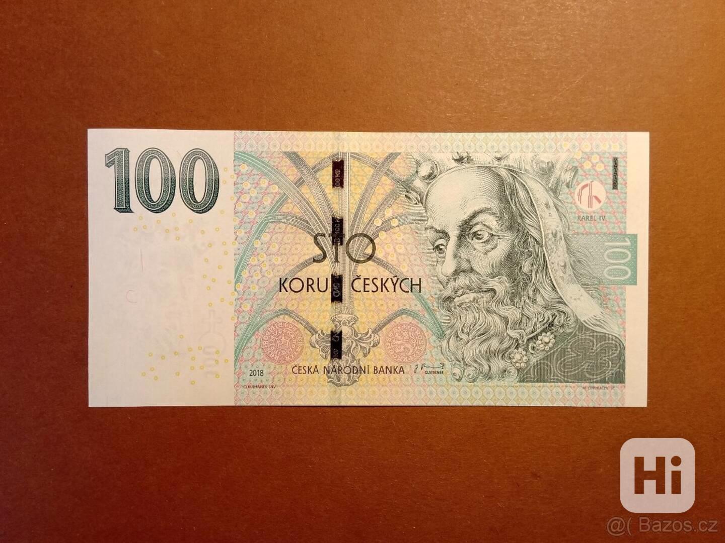100 Kč 2018 - VZÁCNÁ SÉRIE Y - STAV UNC !!! - bazar - Hyperinzerce.cz