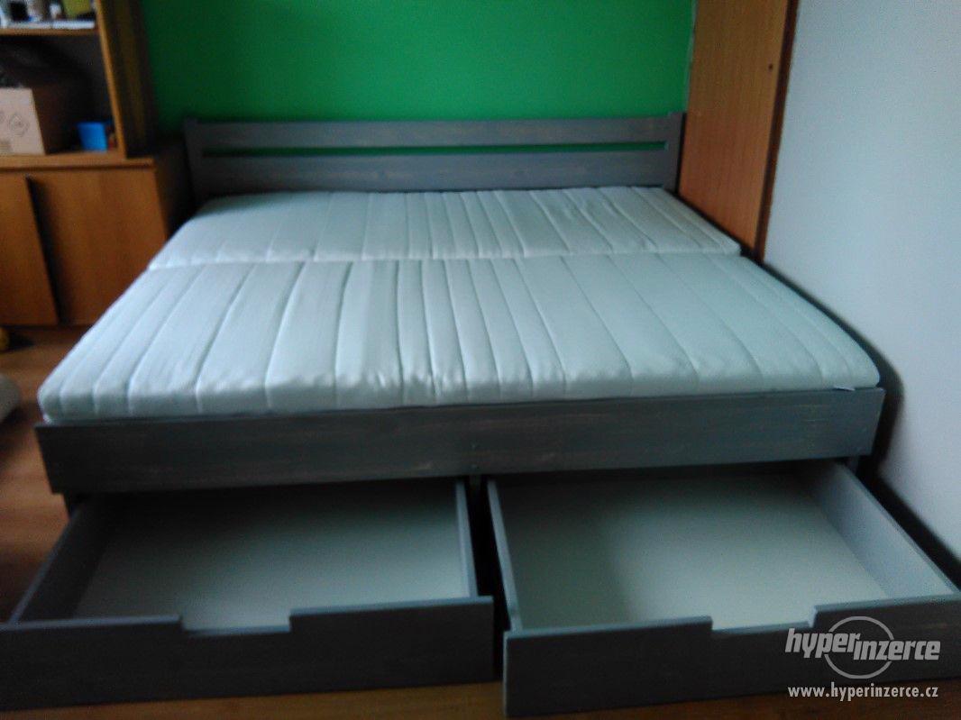 Nová rozkládací , výsuvná postel MASIV - bazar - Hyperinzerce.cz