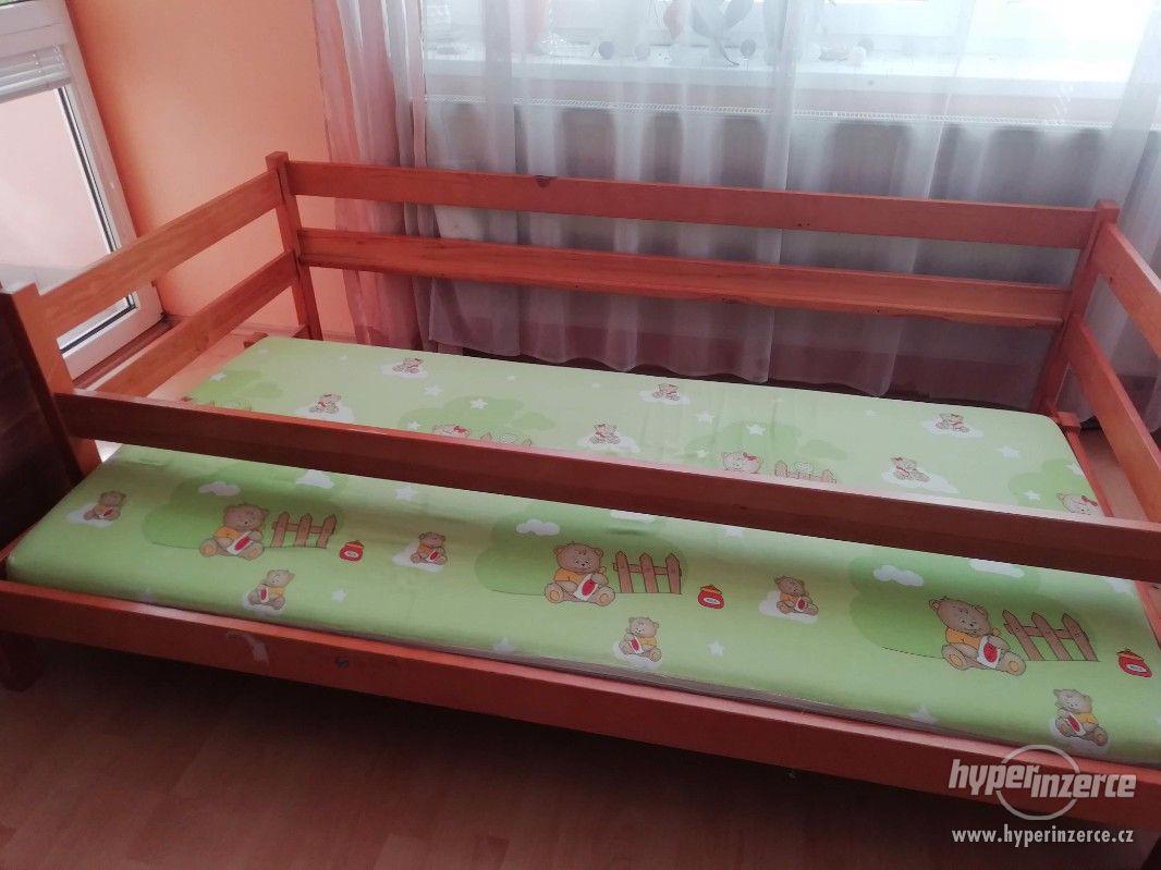 postel s výsuvným lůžkem a šuplíky - bazar - Hyperinzerce.cz
