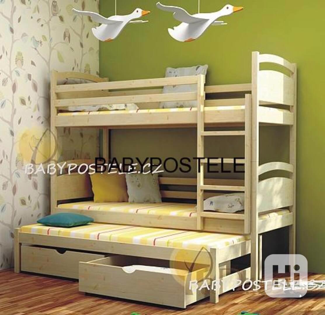 PATROVÁ POSTEL PRO 3 DĚTI, 200 X 90 CM - bazar - Hyperinzerce.cz