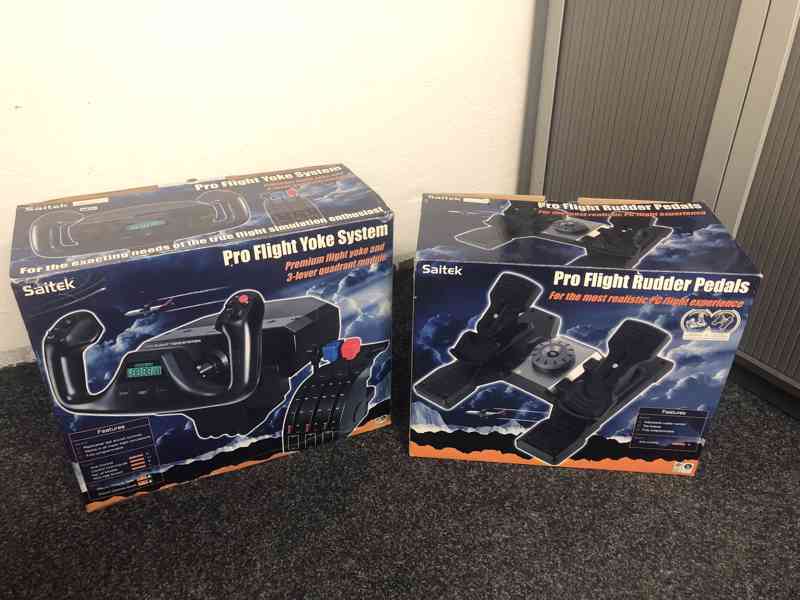 Saitek Pro Flight Yoke + Rudder pro letecké simulátory - bazar ...