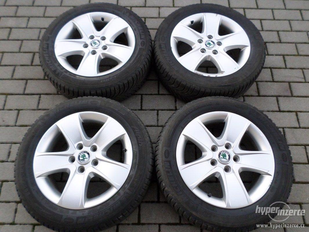zimní Alu 6,5Jx16 ET50 5x112 Škoda Octavia II 205/55R16 - bazar ...