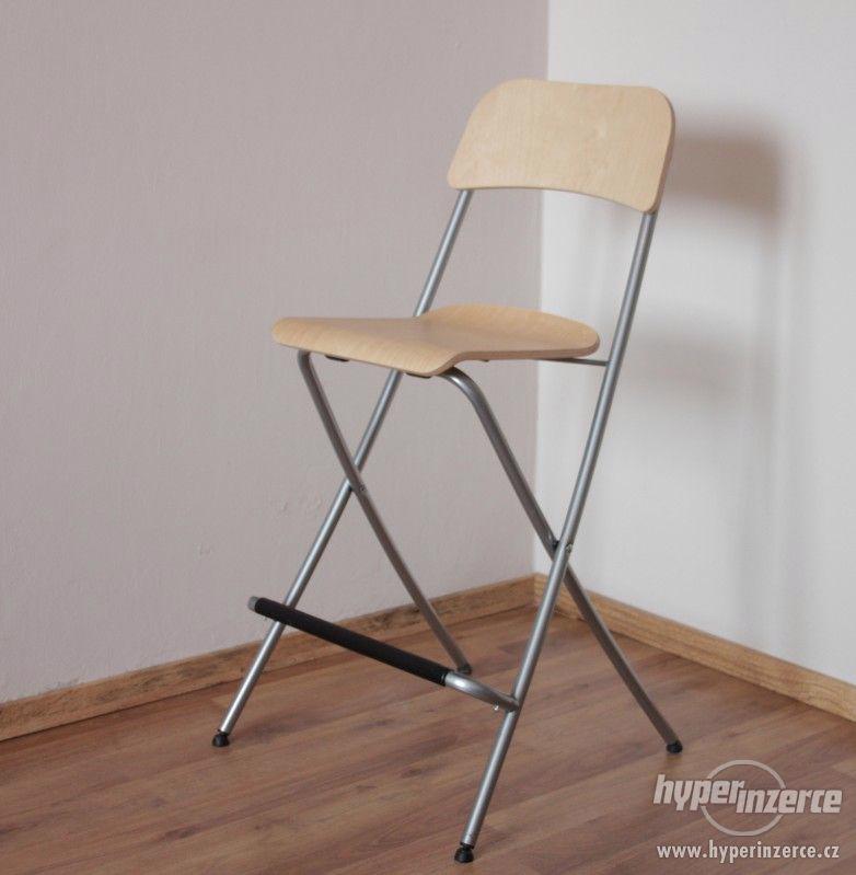 Dvě barová stoličky, skládací (Ikea), Nové - bazar - Hyperinzerce.cz