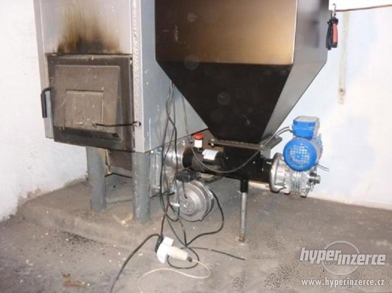 univerzální hořák 27 kW na pelety, uhlí, obilí, atd - bazar ...