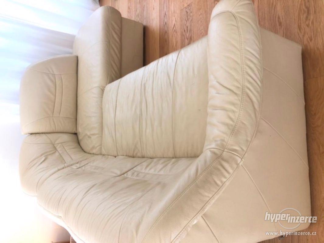 Kožený rozkládací rohový gauč s úložným prostorem - bazar - Hyperinzerce.cz